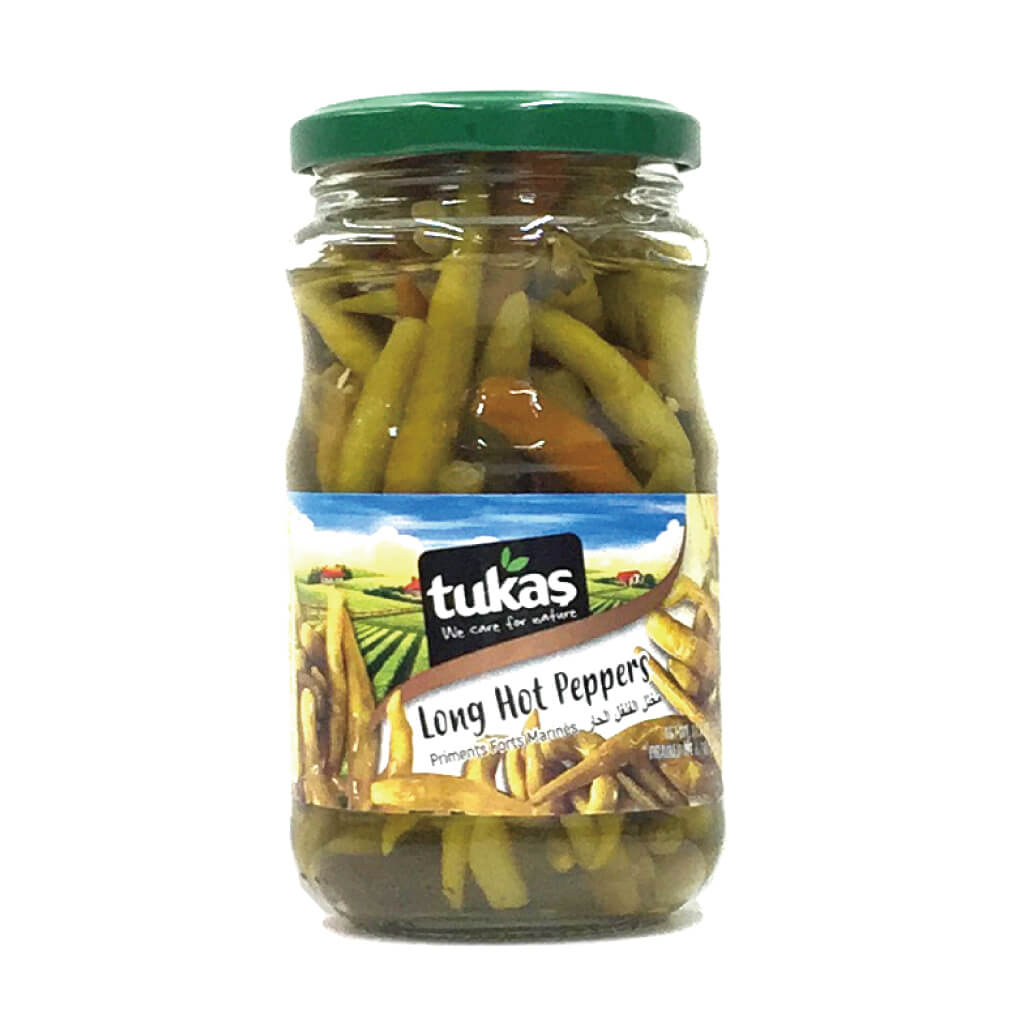 TUKAS Long Hot Peppers 335g » HalalTokyo